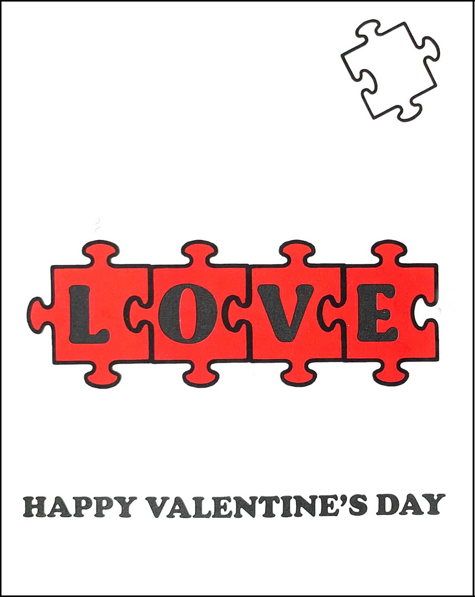 Valentine's Day Greeting Card - Puzzle Pieces – Fay's Design Studio ...
