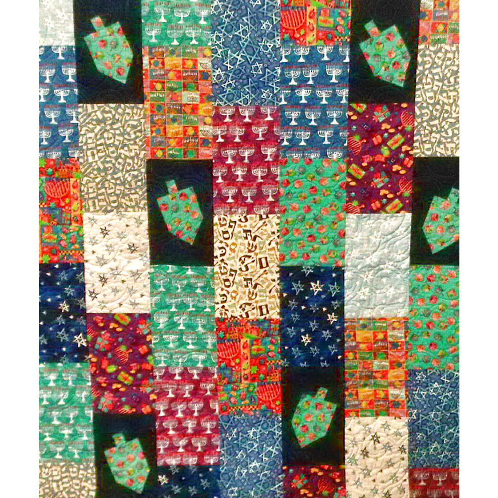 Dreidel Applique Strip Quilt and Pillow Pattern – Fay's Design Studio ...